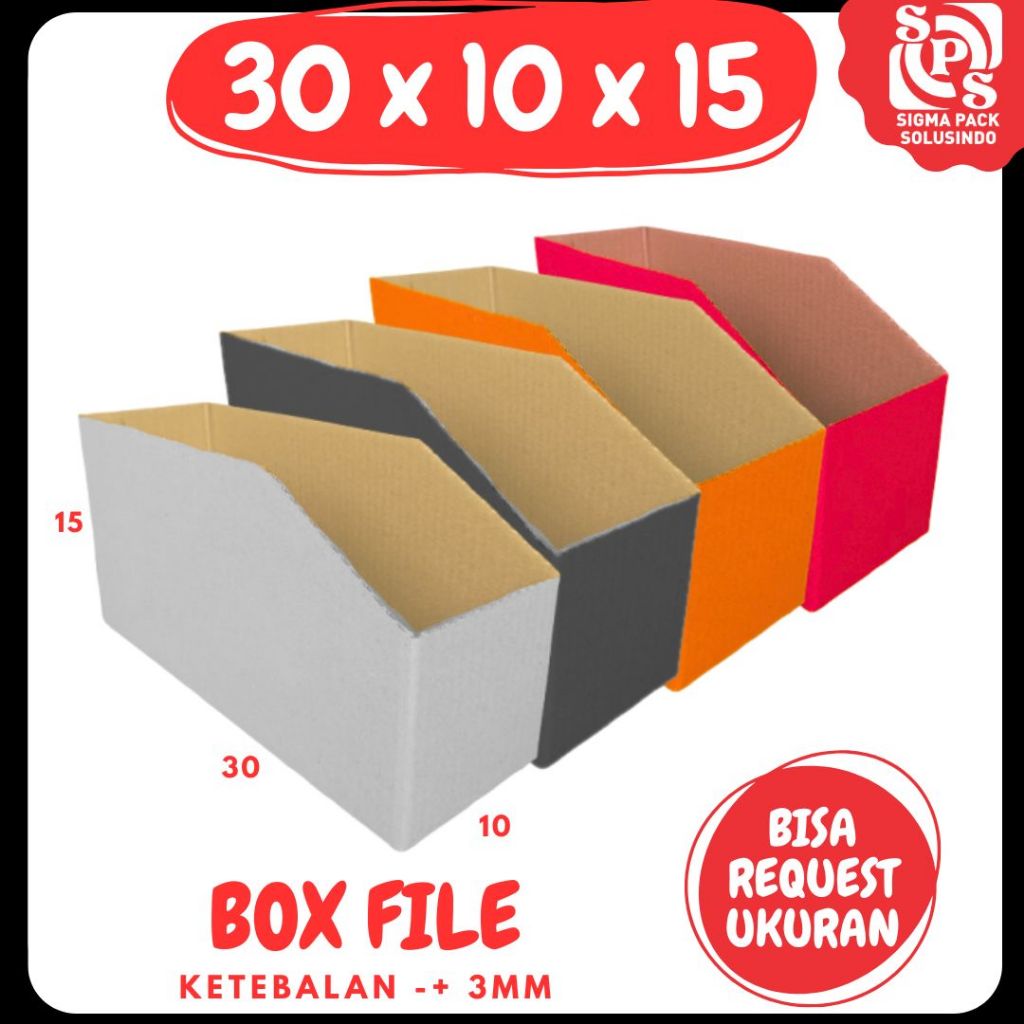 Jual Box File 30x10x15 Folder Map Box Arsip Storage Box Bin Box Folder ...