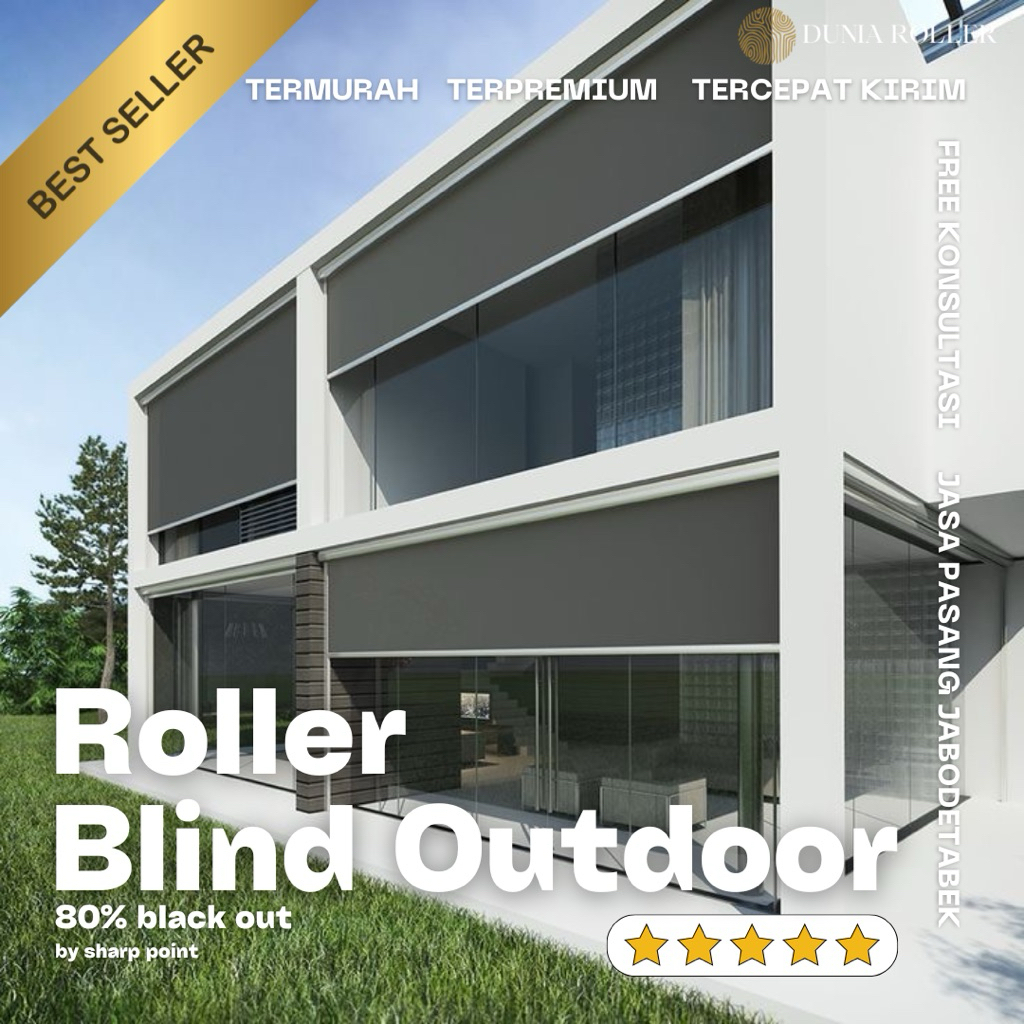 Jual Roller Blind Tirai Outdoor Merk SHARP POINT PREMIUM TERMURAH Anti ...