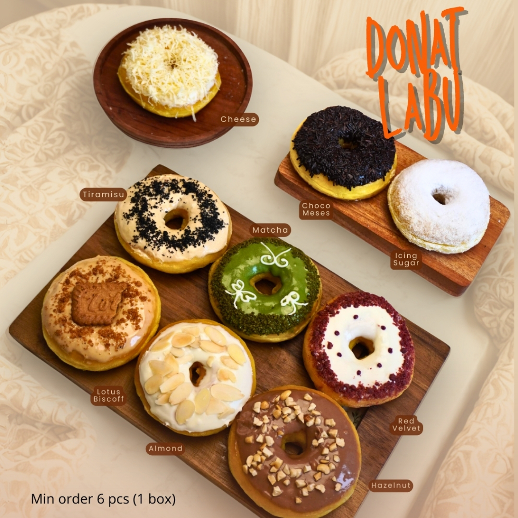 Jual Donat Labu Premium 1 box isi 6 pcs | Donat Enak dan Lembut | Donat ...