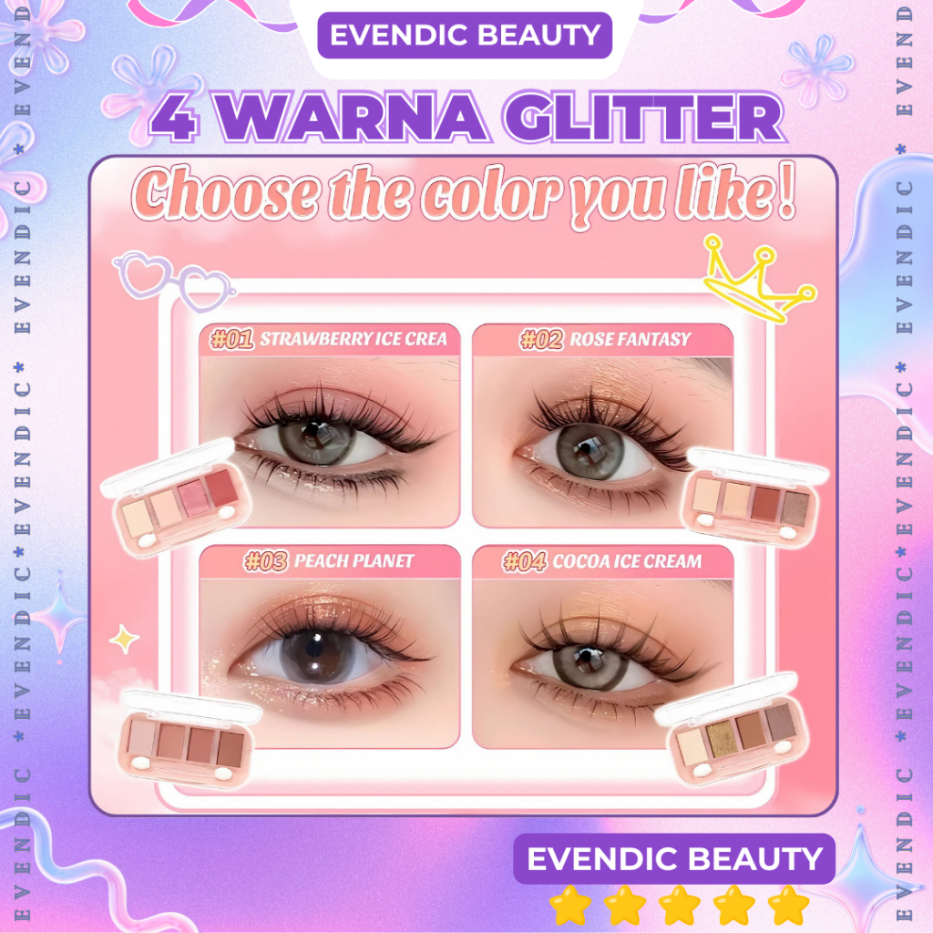 Jual READY SANIYE 4 Warna Eyeshadow Glitter Palet Eye Shadow Mata ...