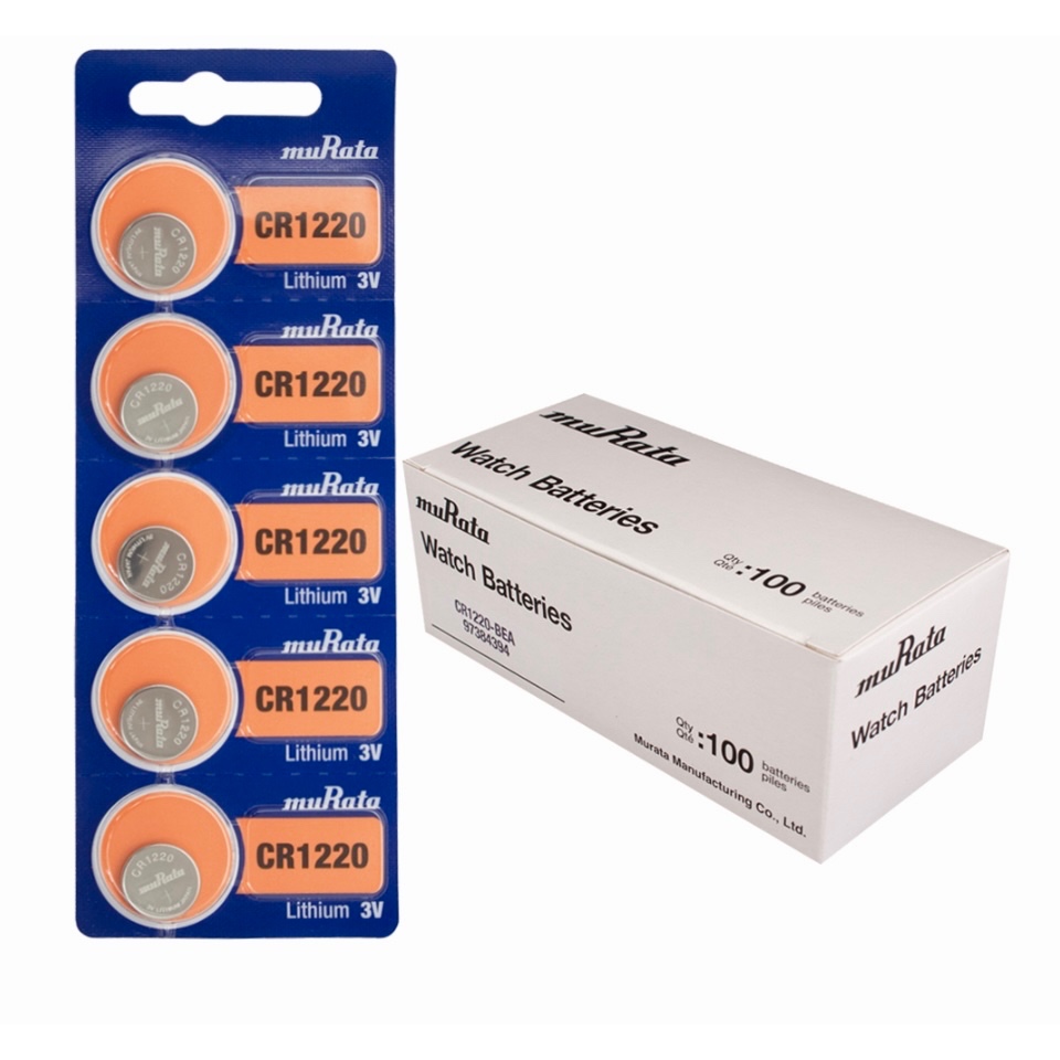 Jual IG ( 1220 Murata ) BATERAI MURATA ORIGINAL LEMBARAN CR1220 LITHIUM BATTERY 3V BATRE TERBARU ...