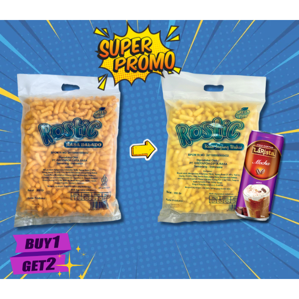 Jual Snack Rostic 350 gr Buy 1 Get 2 Free Snack Rostic 350gr + Coffe ...