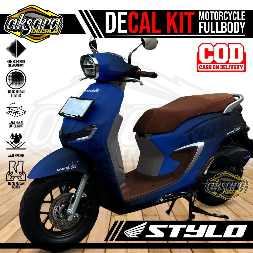 Jual (COD) Decal Sticker Motor Full Body Honda Stylo 160 Desain Custom ...