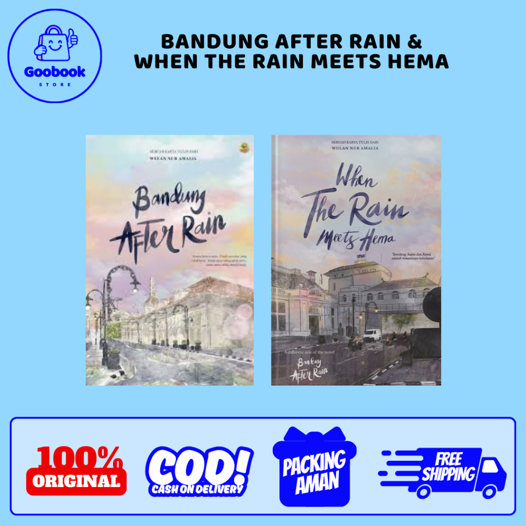 Jual BUKU ROMANSA NOVEL BANDUNG AFTER RAIN & WHEN THE RAIN MEETS HEMA ...