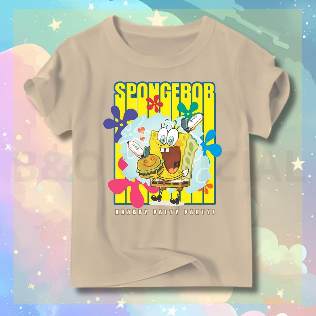 Jual B&O Kaos Anak Spongebob Krabby Patty Party | Baju Anak Baby Terry ...