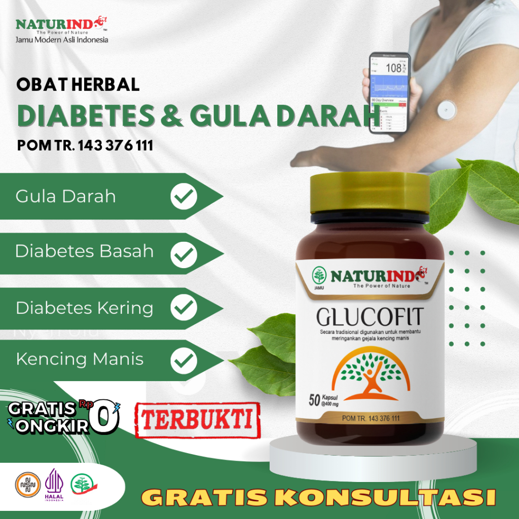 Jual Glucofit Obat Herbal Diabetes Kering Dan Basah Penurun Gula Darah ...