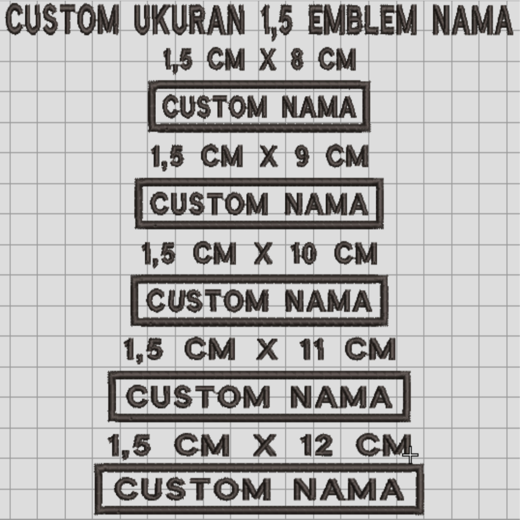 Jual CUSTOM NAMA UKURAN 1,5 CM | Shopee Indonesia