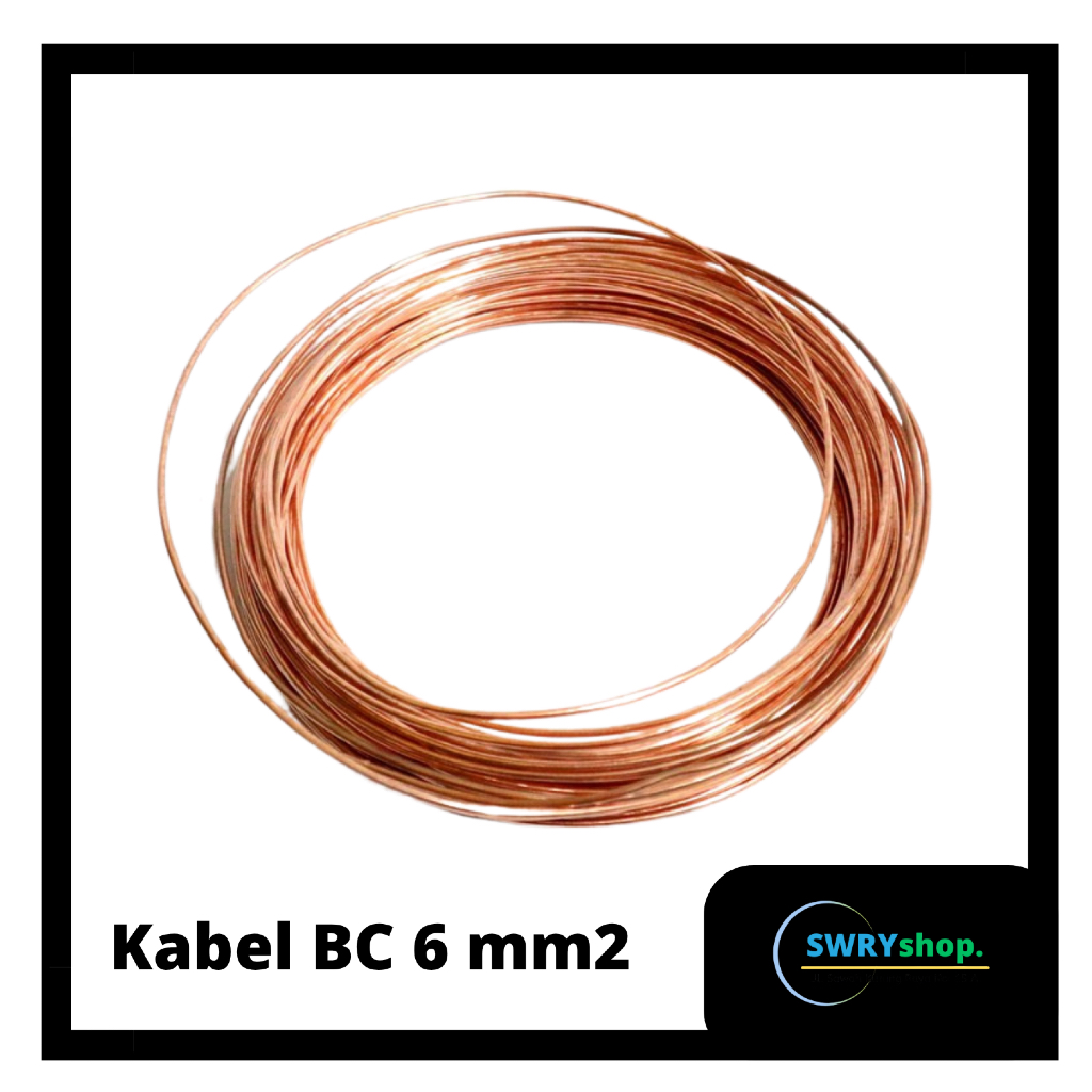 Jual Kabel BC Ukuran 6 mm2 Kawat Tembaga Grounding (per meter) | Shopee ...