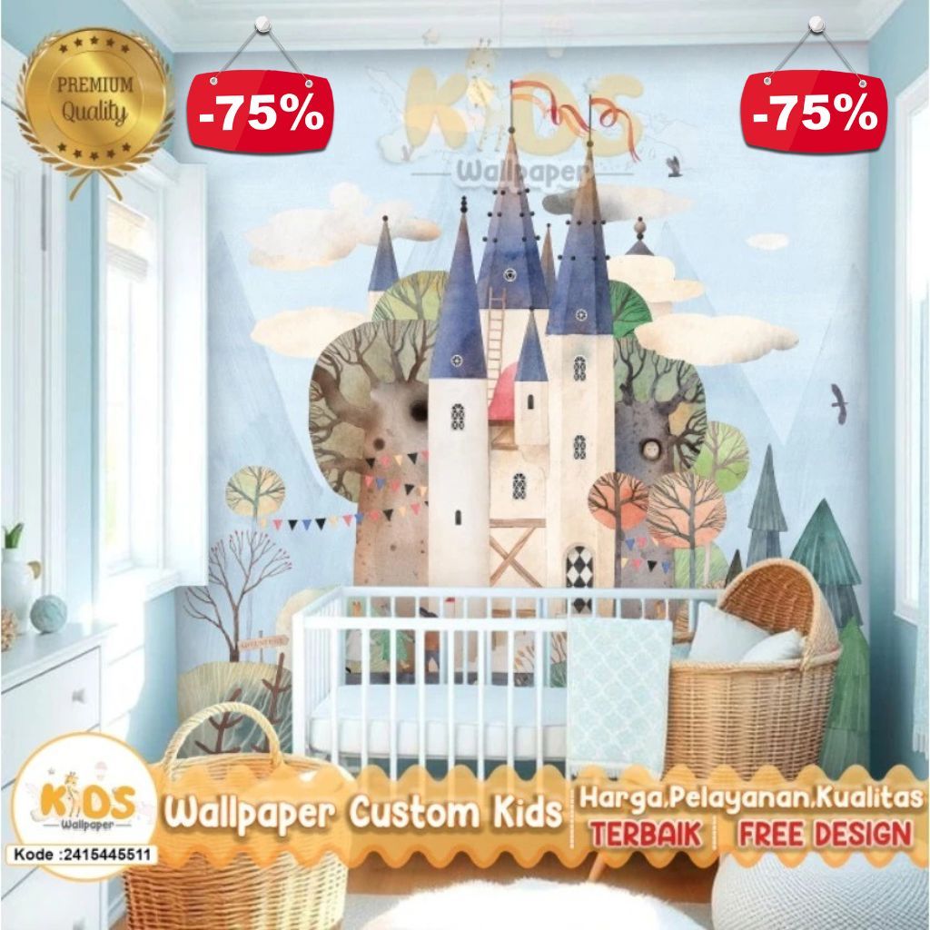 Jual Wallpaper Dinding Custom 3D Tema Castle | Animasi Hewan ...