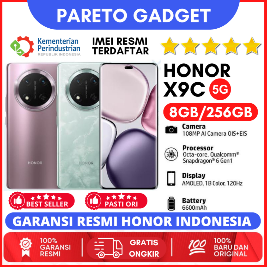 Jual Honor X9C 12/256 AMOLED 120Hz 108MP OIS || Honor X9C 6600mAh 66W ...