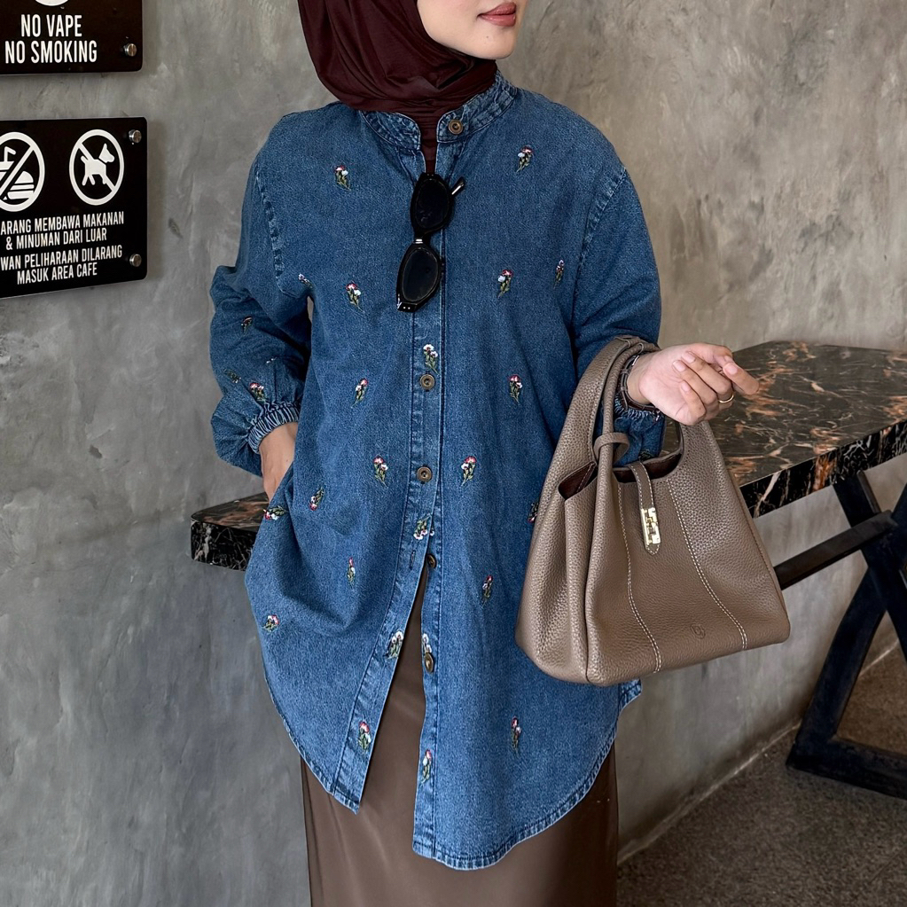 Jual Kemeja Jeans | Kemeja Denim - Kaith Studio | Shopee Indonesia