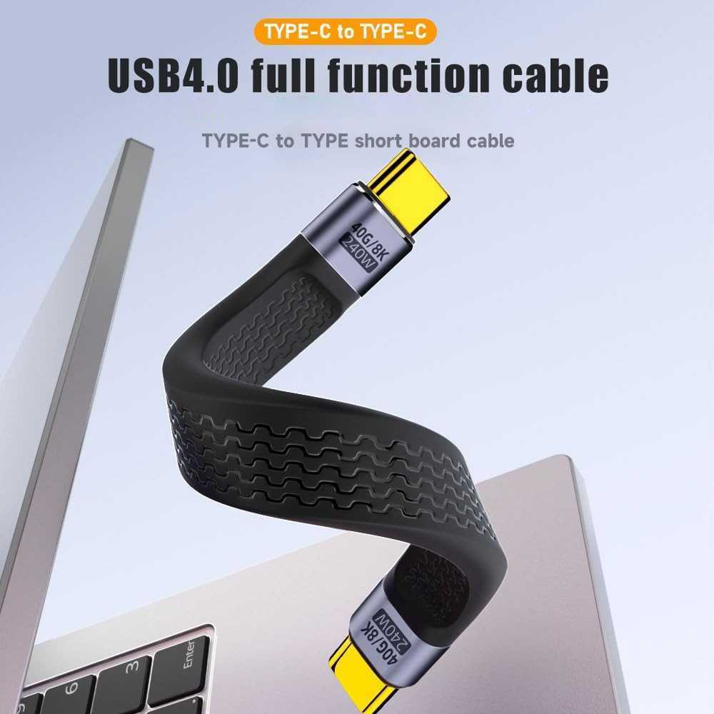 Jual DIXSG Kabel Thunderbolt 240W USB Type C to Type C Lurus Pendek ...