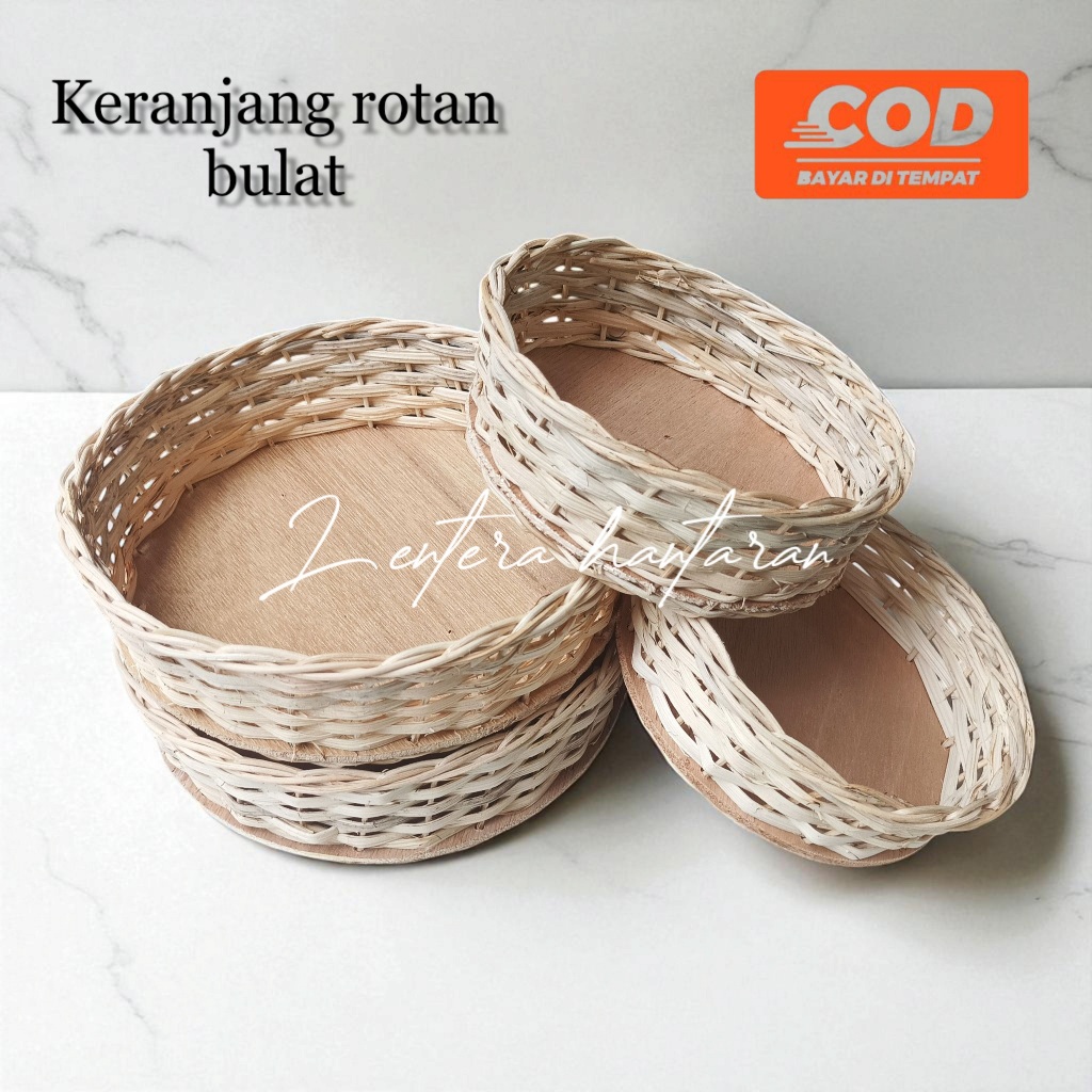 Jual keranjang rotan bulat mini diameter 20cm dan 15cm | keranjang ...