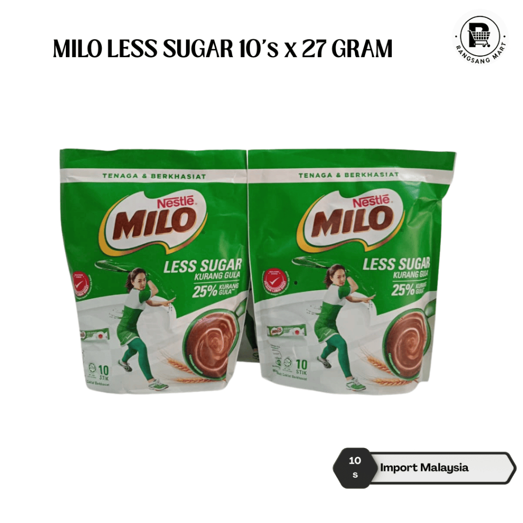 Jual NESTLE MILO LESS SUGAR 10's x 27g [Exp. 31 Juli 2026] | Shopee ...