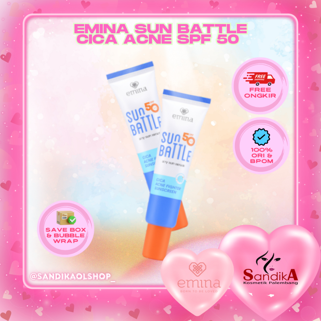 Jual Emina Cica Acne Fighter Sunscreen SPF 50 PA++++ 20ml Fun Size ...
