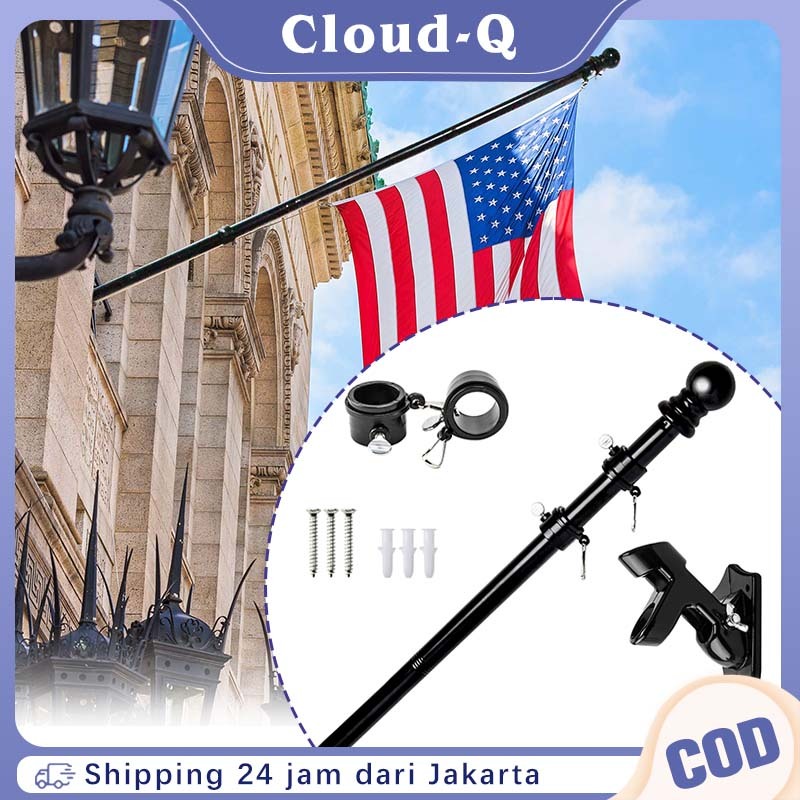 Jual 195 Cm Dudukan Tiang Bendera Besi Di Dinding / Pegangan Bahan Baja ...