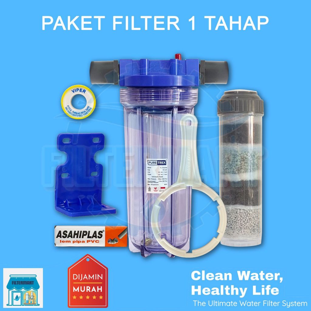 Jual PAKET FILTER AIR TAHAP 1 CARTRIDGE 4 IN 1 SUPER QUALITY / PAKET ...