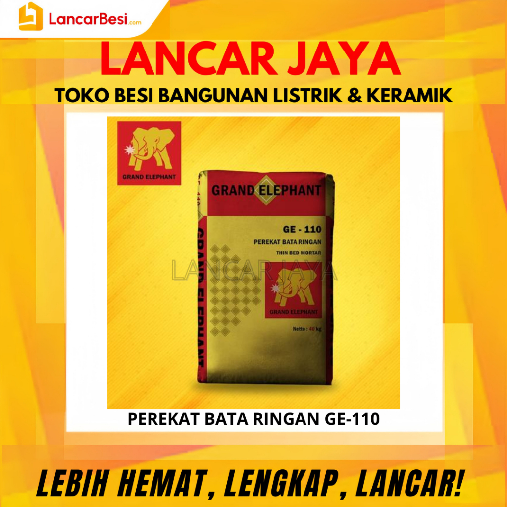 Jual Mortar Perekat Bata Ringan Grand Elephant GE-110 5 Sak | 10 Sak ...