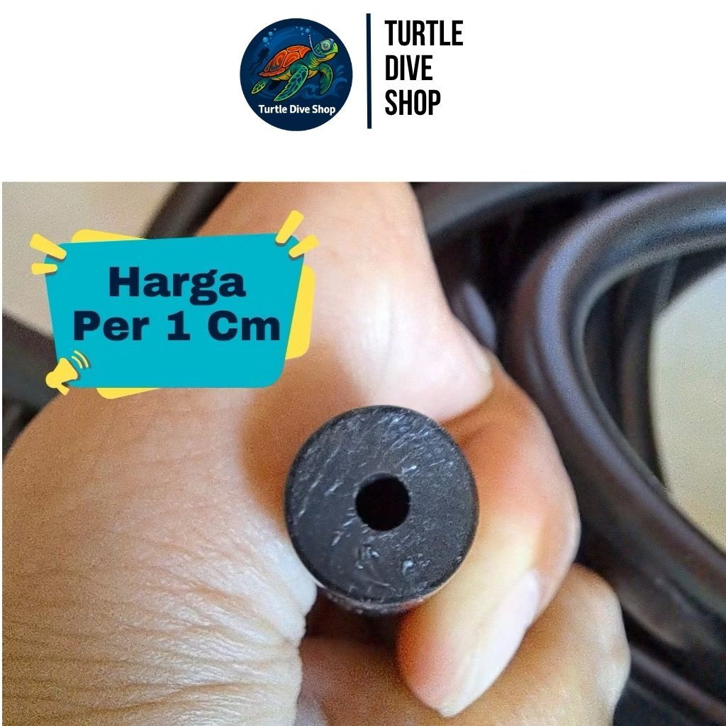 Jual Rubber Speargun Full Black 12mm Per 1 Cm karet panah ikan 12mm ...