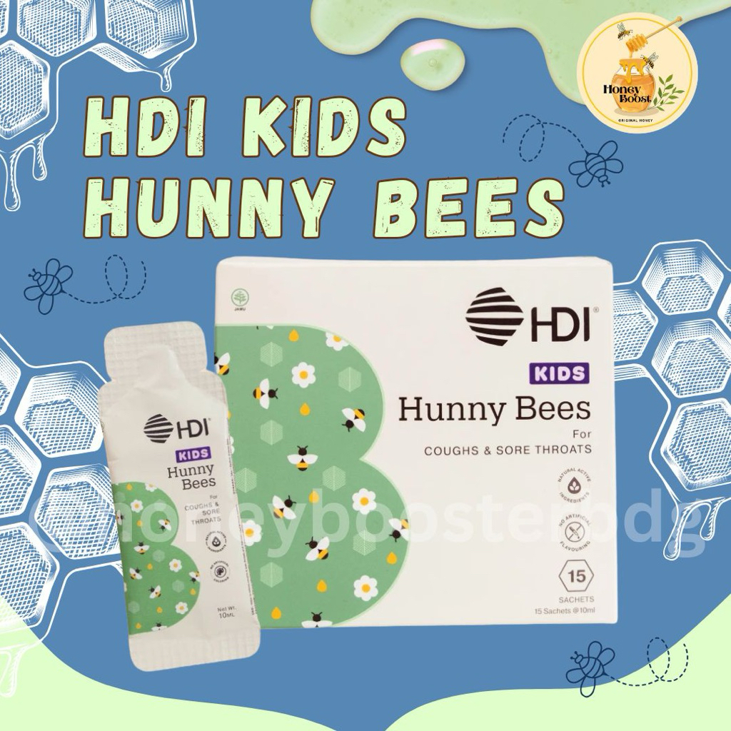 Jual HDI KIDS Hunny Bees obat batuk anak herbal / kids 3 / honey bee ...