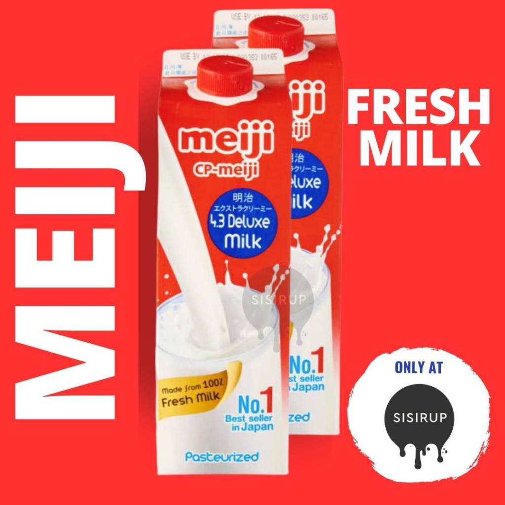 Jual MEIJI DELUXE MILK PLAIN 4.3% FAT 946 ml / Meiji Pasteurized Fresh Milk Import Japan / Fresh ...