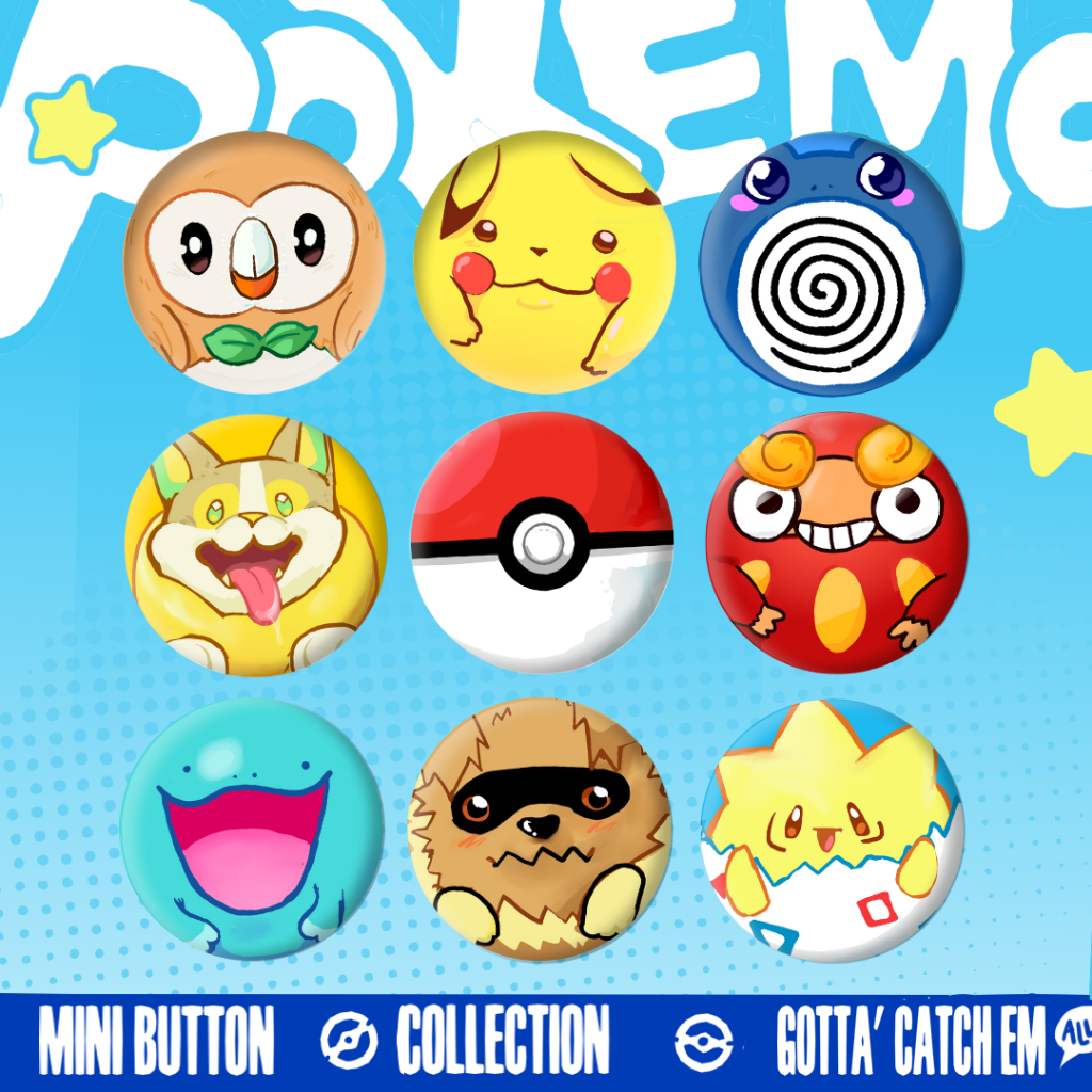 Jual Pokemon Mini Button Pin Collection | Shopee Indonesia