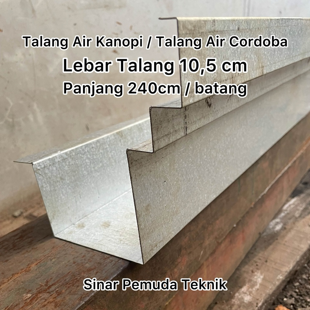 Jual Talang Air Kanopi Besi Galvanis / Talang Air Cordoba / Talang Air ...
