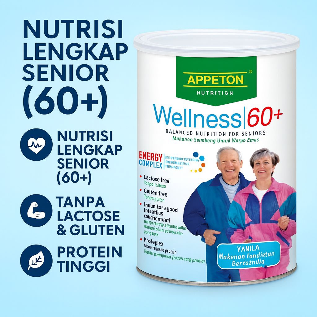 Jual [Original Malaysia] Susu Lansia Orangtua Appeton 60+ 400 Gram ...