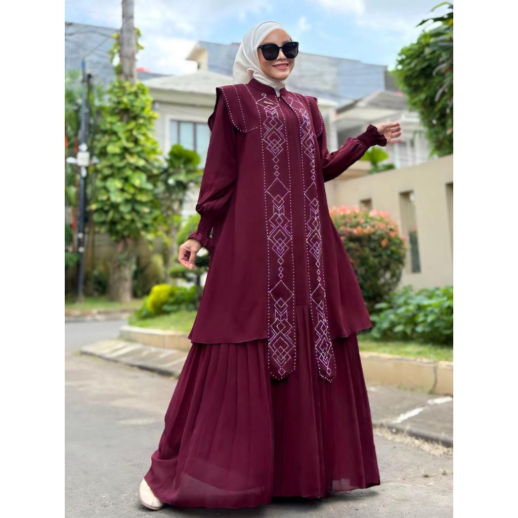 Jual Rafani Gamis - Gamis Mewah Ceruty Babydoll Premium BY Nella'sstyle ...