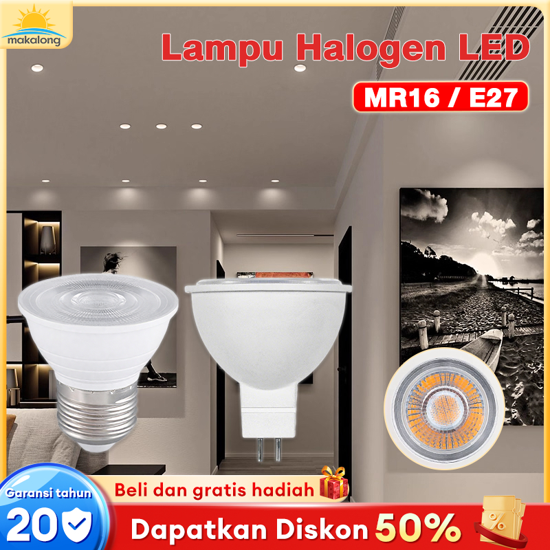 Jual Lampu Halogen Spotlight LED 9 Watt Fitting E27 / MR16 COB Lampu ...