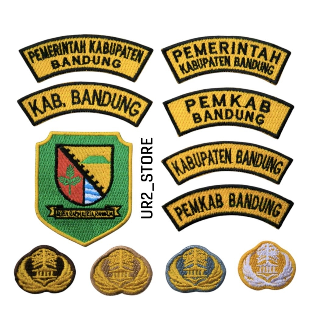 Jual BORDIR BADGE EMBLEM ATRIBUT ASN PNS LOGO KABUPATEN BANDUNG ...