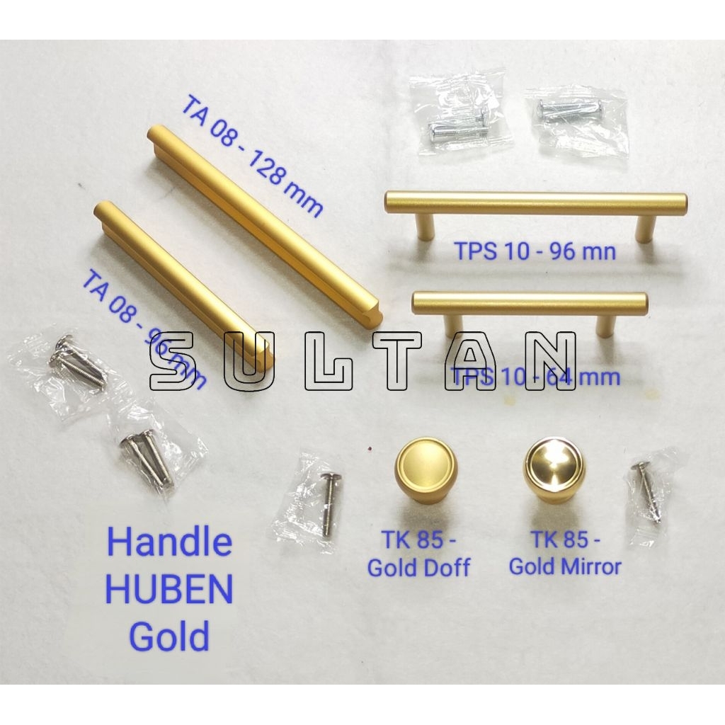 Jual Handle Tarikan Laci Lemari Huben warna Gold Type TA 08 , TK 85 dan ...