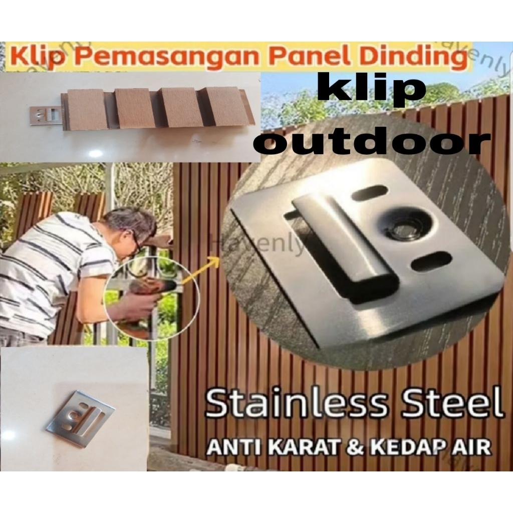 Jual klip breket wpc outdoor klip besi dinding luar atau outdoor harga ...