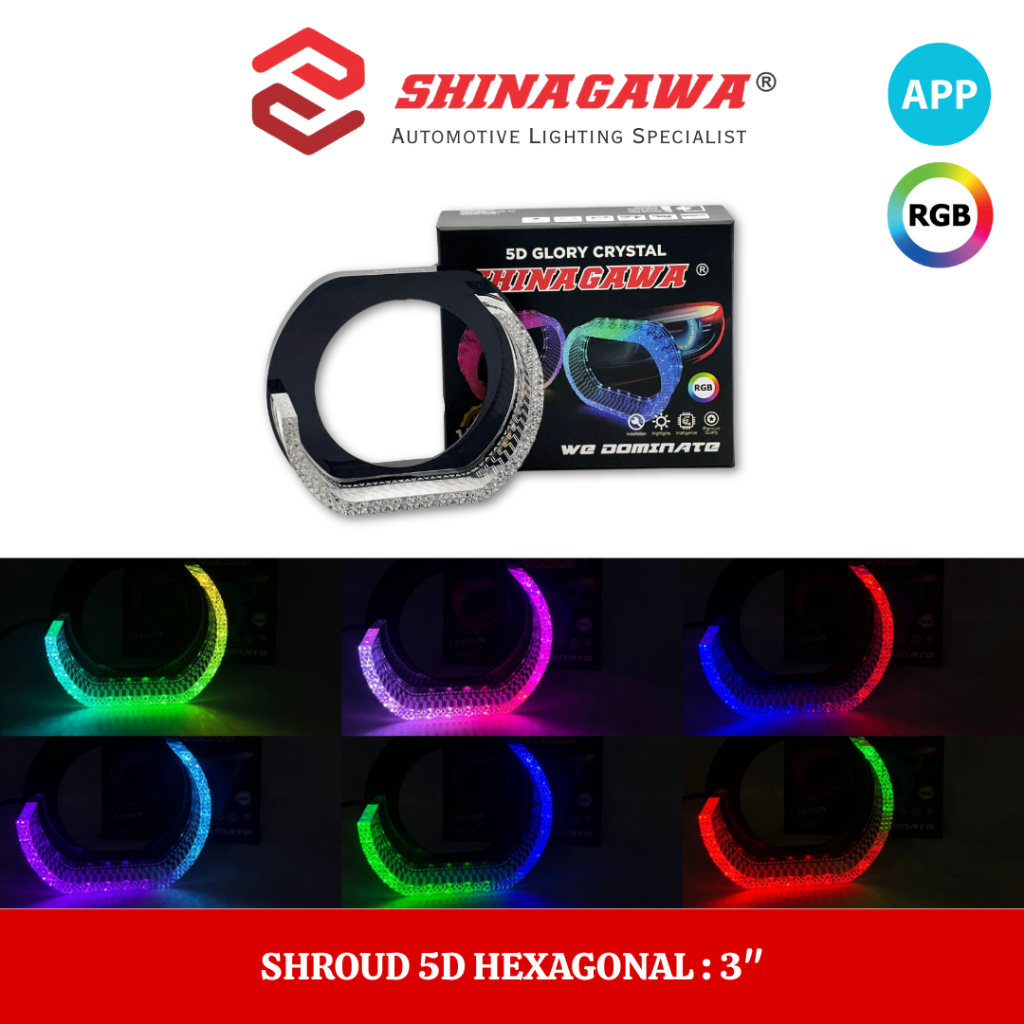Jual {SHINAGAWA} Shroud 5D Hexagonal RGB APP Glory Crystal Akrilik 2.5 ...