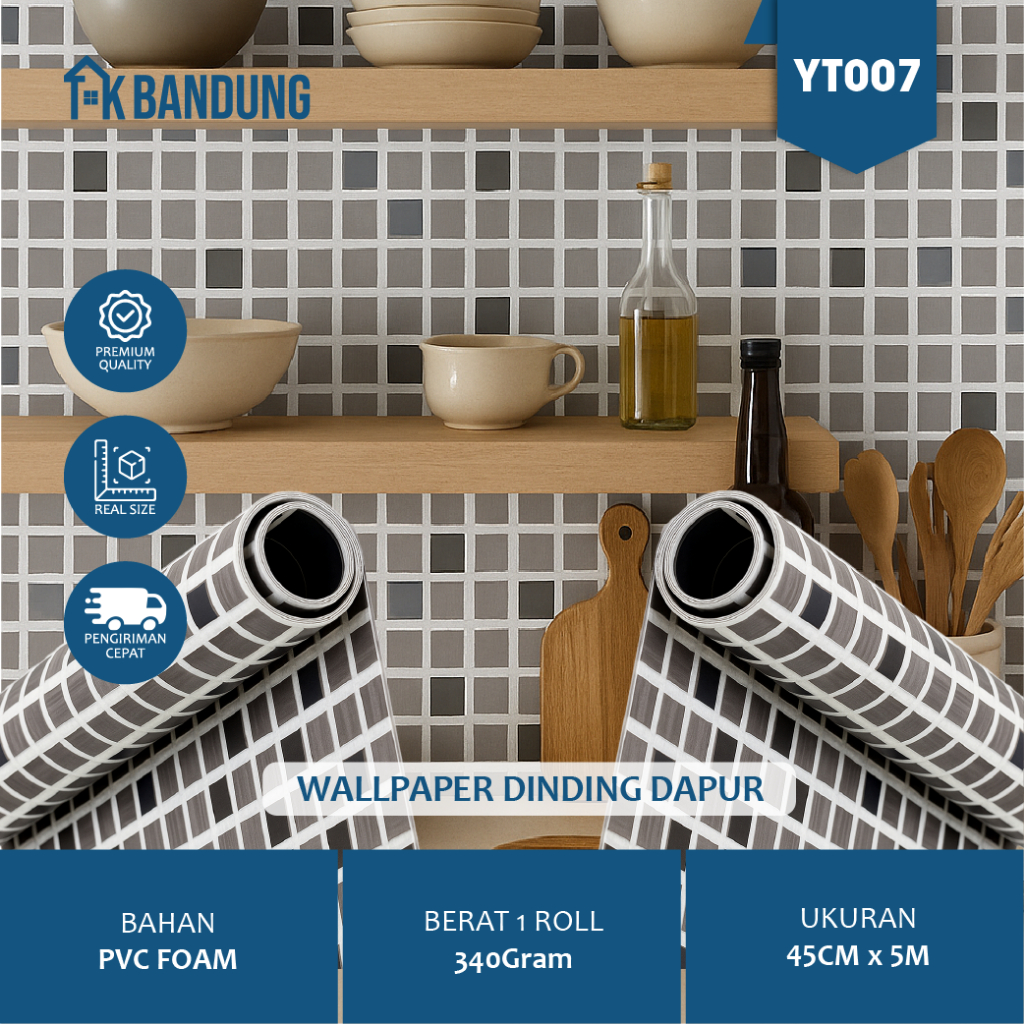 Jual Wallpaper Stiker dapur Wallpaper Stiker Dinding Mudah Di Pasang ...