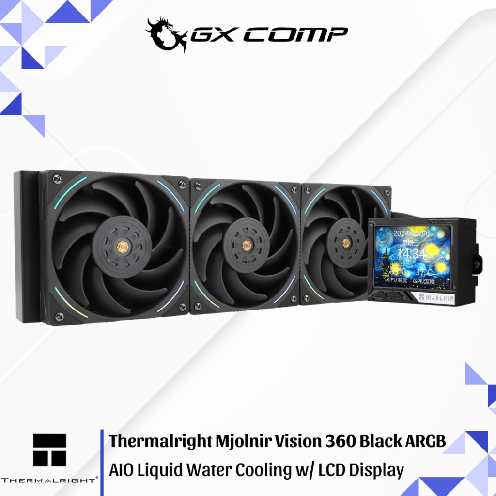 Jual Thermalright Mjolnir Vision 360 Black ARGB | AIO Liquid Water ...