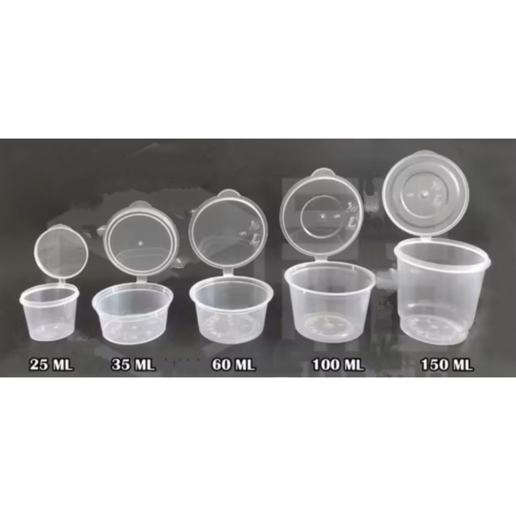 Jual THINWALL CUP SAUCE & GELAS PUDDING 25ML 35ML 60ML 100ML 150ML CUP ...