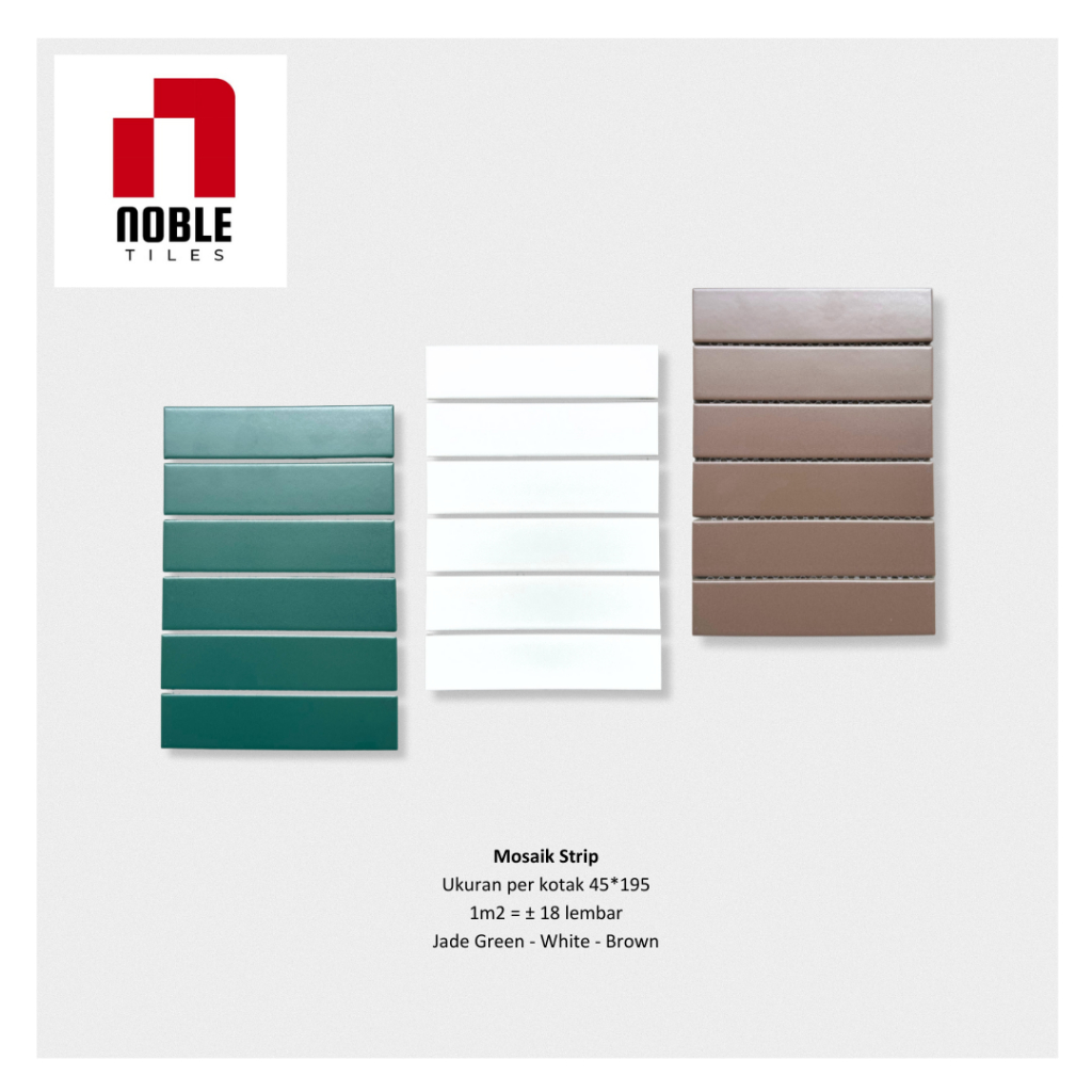 Jual Noble Tiles Mosaik Keramik Kitkat Strip 5x20 (HARGA PER LEMBAR ...