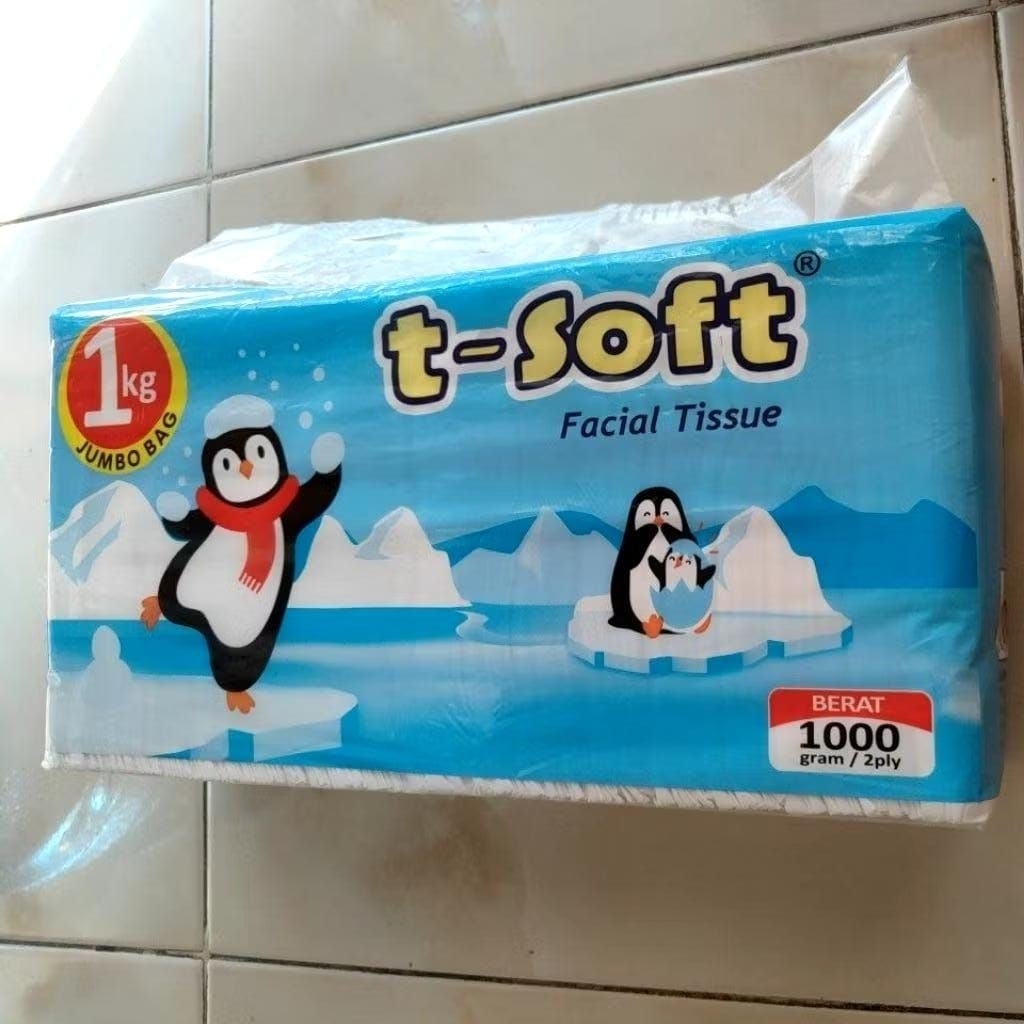 Jual TISU JUMBO T-SOFT FACIAL 1000 GRAM - TISU MURAH 1 KG KEMASAN JUMBO ...