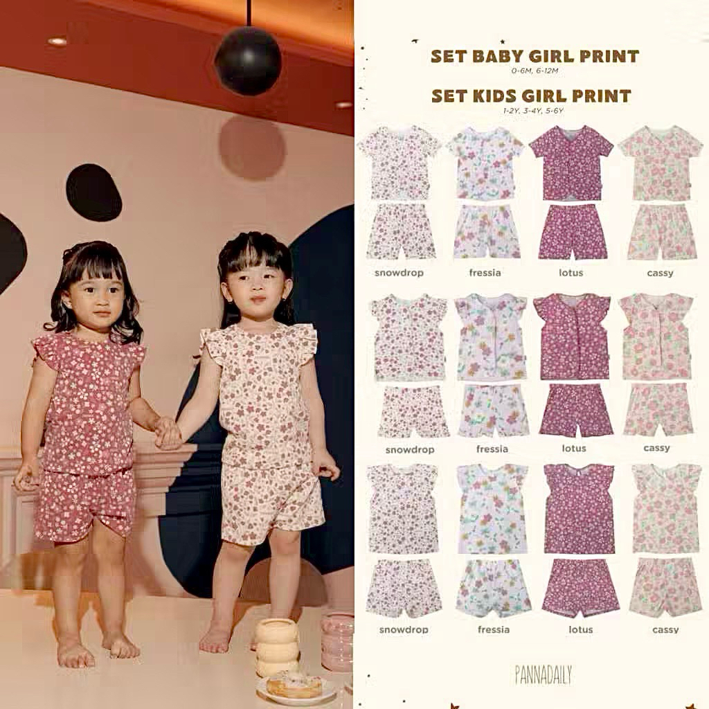 Jual Pannadaily - Panna Set Girl Setelan Pendek Anak Perempuan Long ...