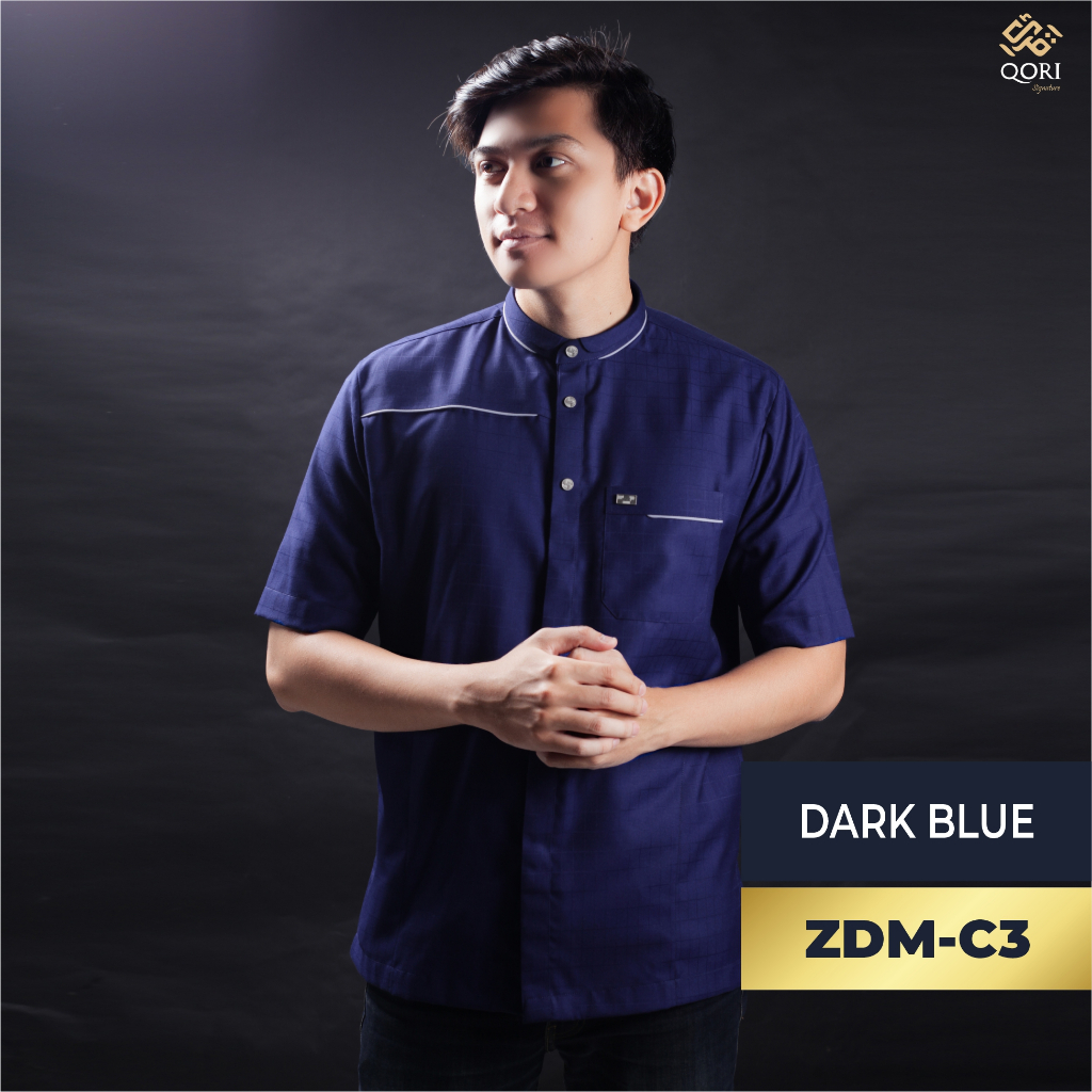 Jual Qori Apparel Signature Baju Koko Casual Zaid bin Muhalhil Lengan ...