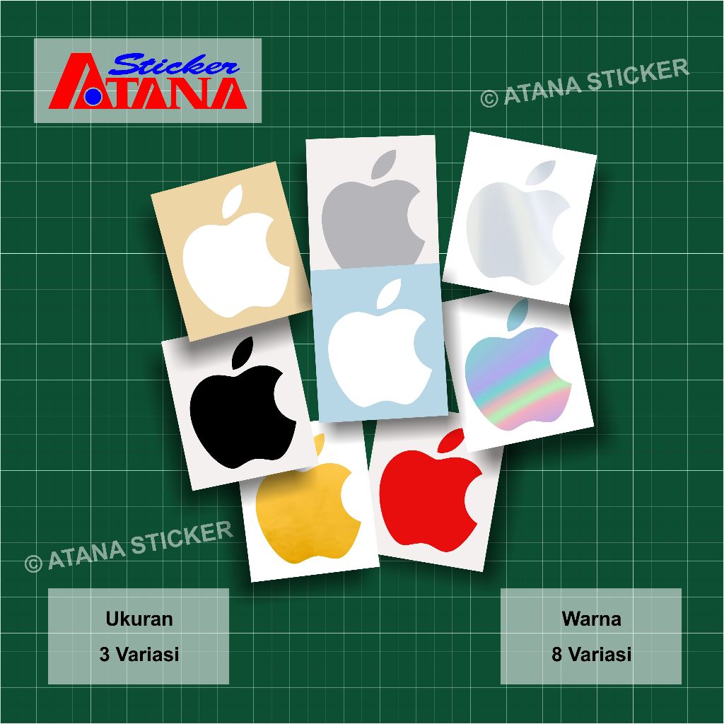 Jual Stiker Apel Apple Cutting Sticker iPhone iPad iMac Mac Macbook ...