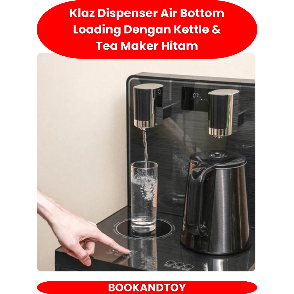 Jual Klaz Dispenser Air Bottom Loading Dengan Kettle & Tea Maker Hitam | Shopee Indonesia