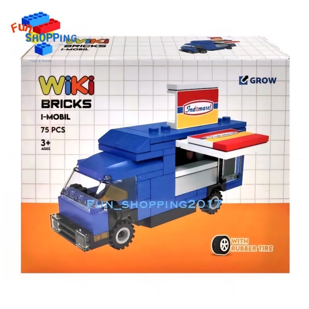Jual Wiki Bricks Truck Market I-Mobil Official Merchaindise, Market ...