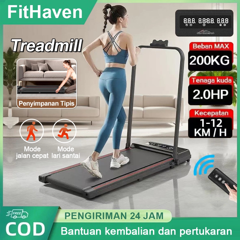 Jual [FitHaven] Treadmill Elektrik Treadmill Low Watt Treadmill ...