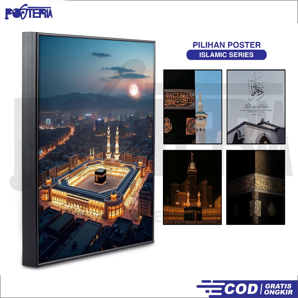 Jual Poster Frameblock Islami - Ka'bah - Mekkah - Palestina - Al-Aqsa ...