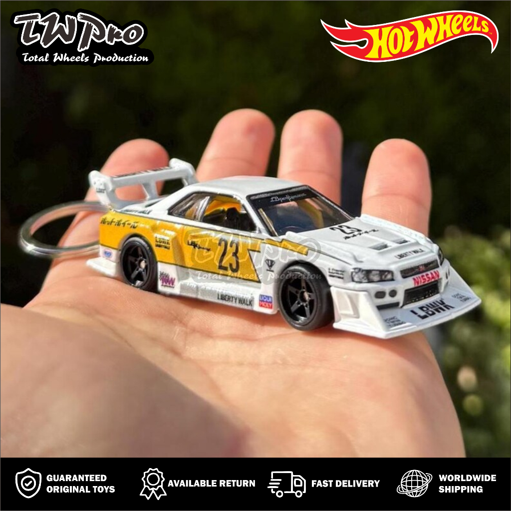 Jual GANTUNGAN KUNCI Hot Wheels Nissan GTR R34 Keychain, LB er34 Nissan ...