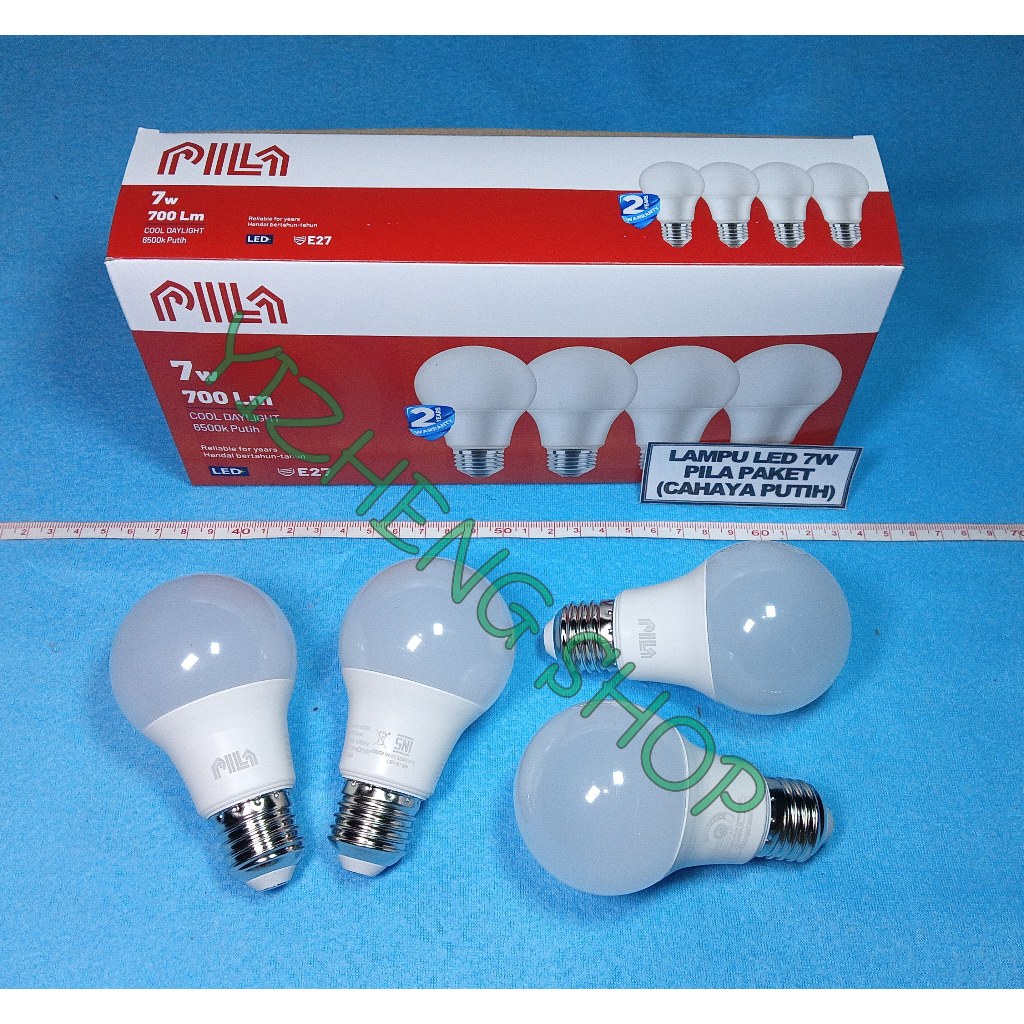 Jual LAMPU LED 7W PAKET PILA CAHAYA PUTIH | Shopee Indonesia