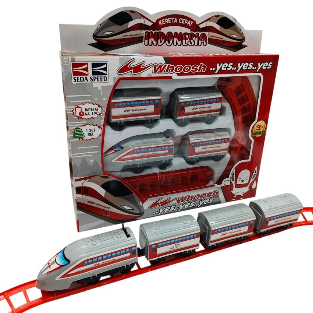 Jual 1110 Mainan Kereta Api Cepat Whoosh / Mainan Kereta Gerbong Pakai ...