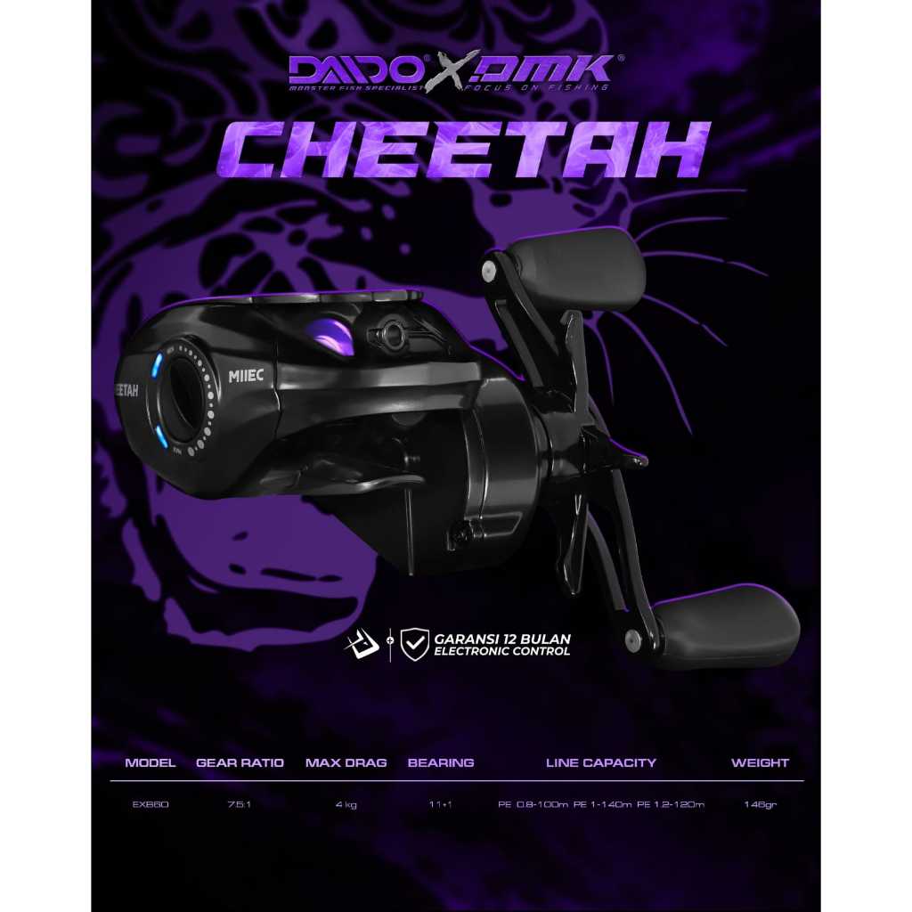 Jual REEL DAIDO X DMK CHEETAH BC 60L | Shopee Indonesia